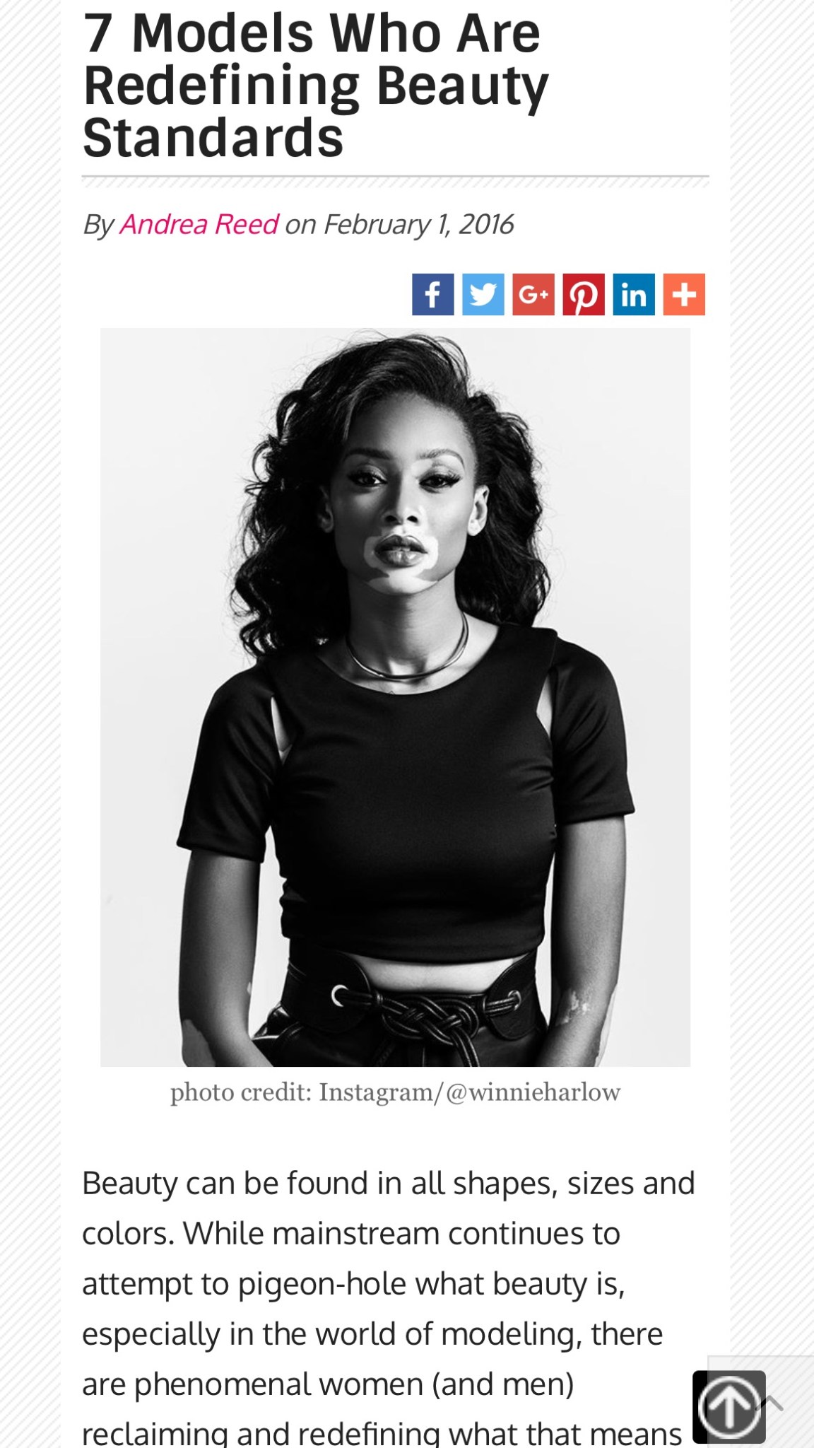 7 Models Who Are Redefining Beauty Standards – ANDREA CAMILLE REED