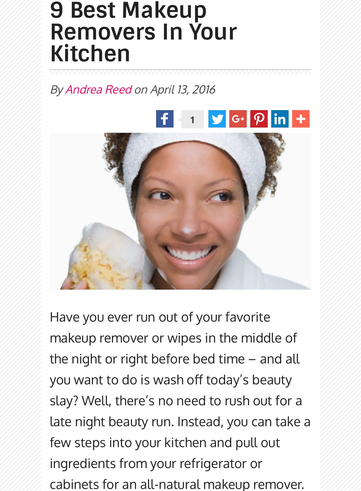 9 Best Makeup Removers In Your Kitchen – ANDREA CAMILLE REED